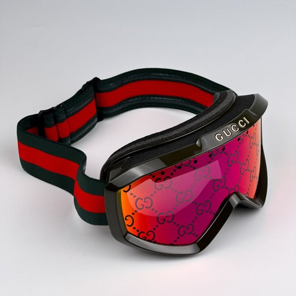 Gucci | Accessories | Gucci Gg21s 003 Green Burgundy Infrared Logo Ski ...